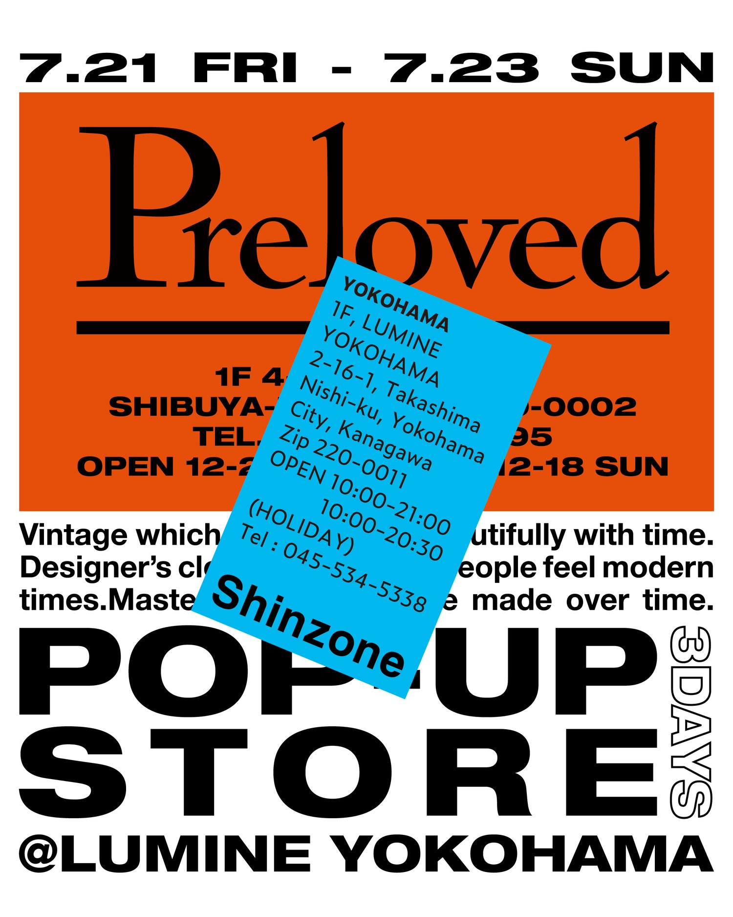 Preloved POP-UP STORE @ Shinzone LUMINE YOKOHAMA